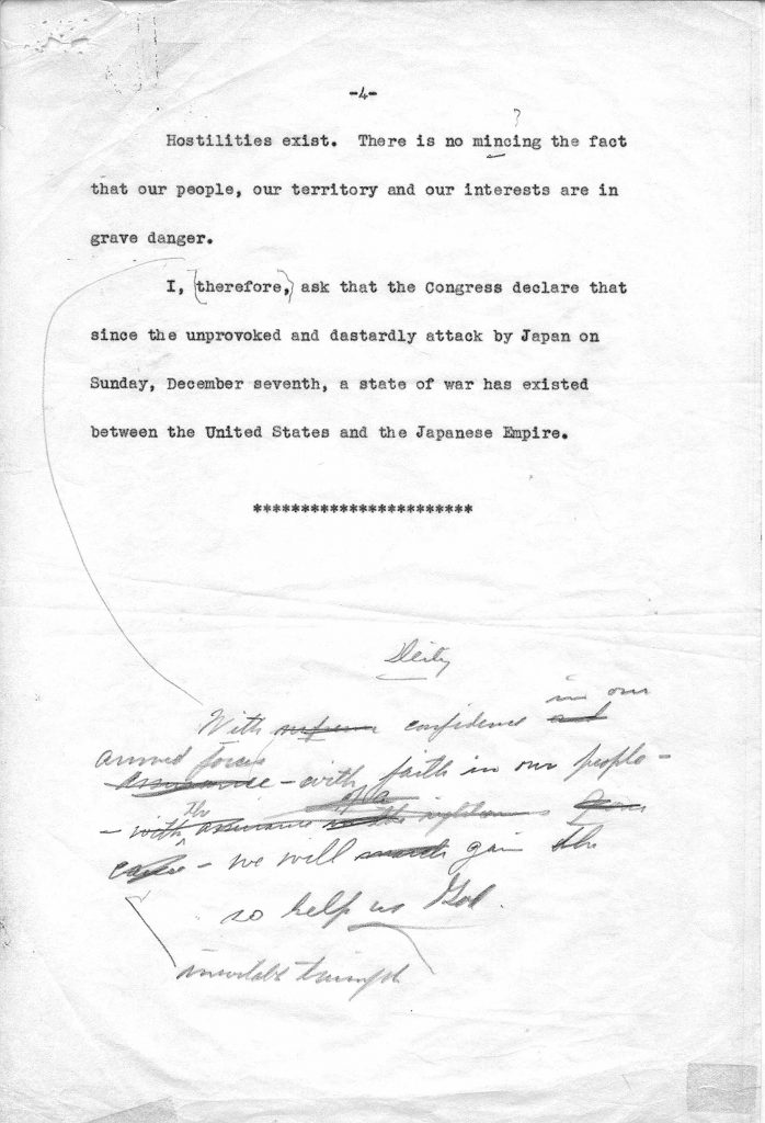 Crafting a Call to Arms: FDR’s Day of Infamy Speech – Pieces of History