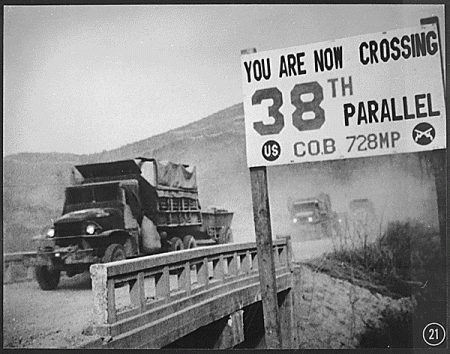 Crossing the 38th parallel. United Nations forces withdraw from ...