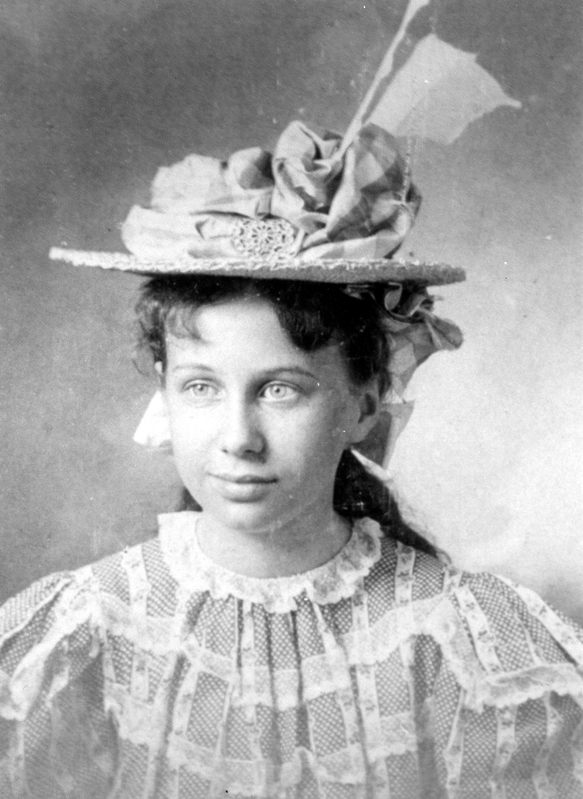Bess, age 13, in elaborate straw hat – Pieces of History