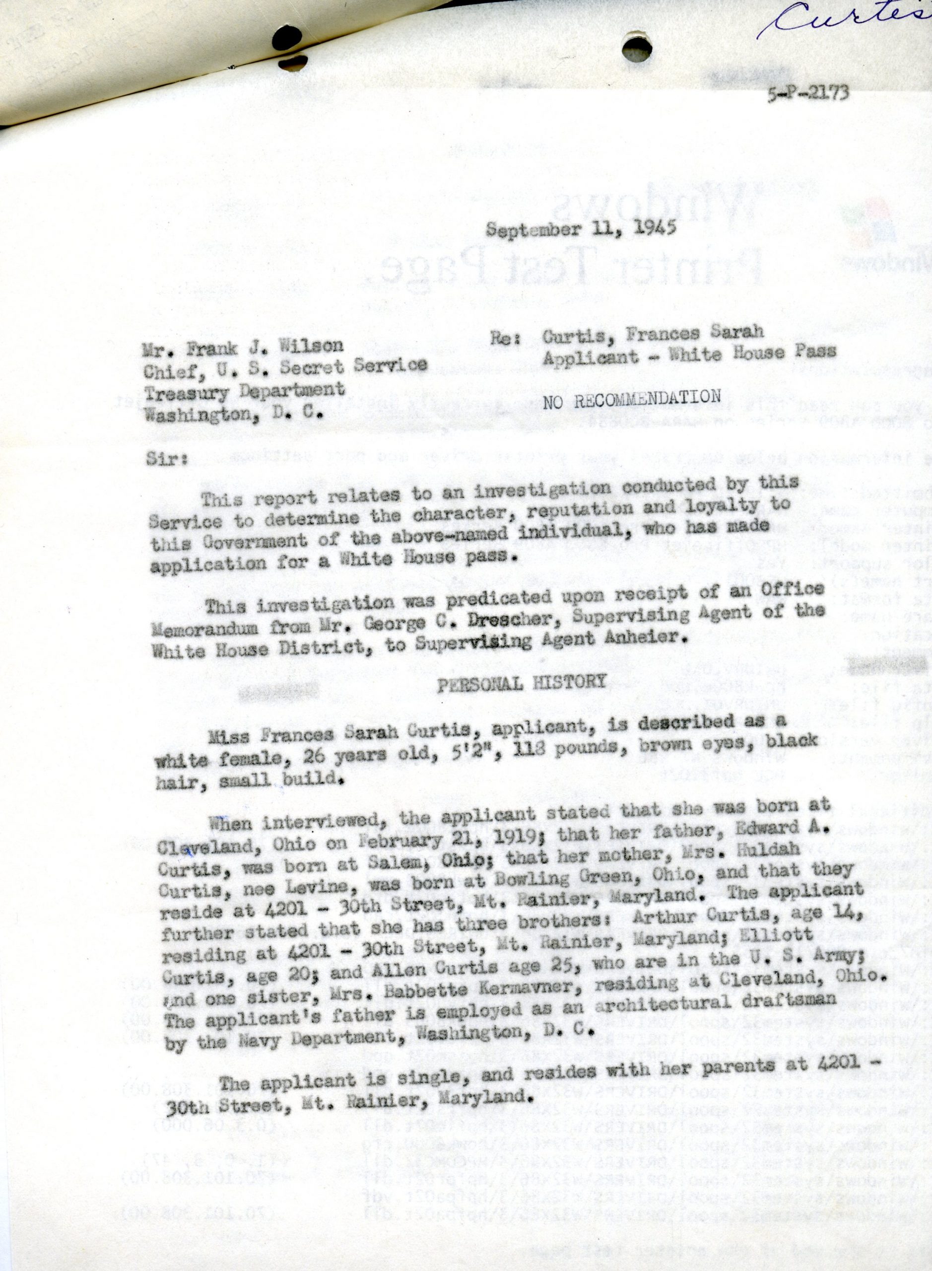 Curtis 1 – Pieces of History