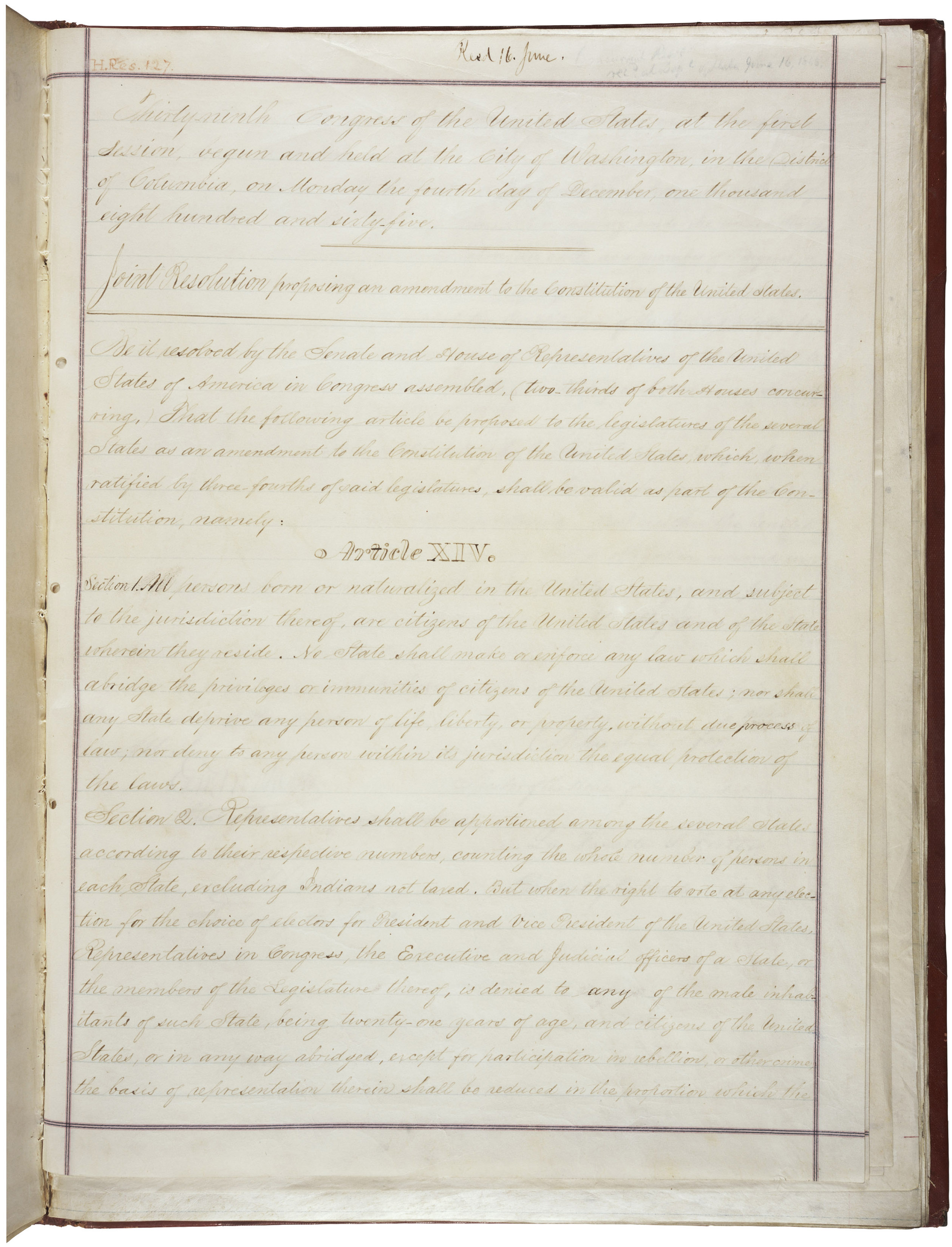 Amending America: the 14th Amendment – Pieces of History