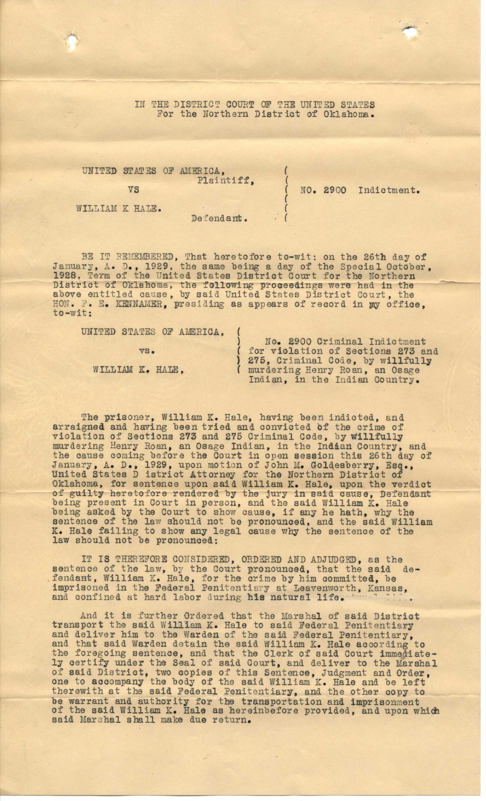 Researching the Osage Murders – Pieces of History