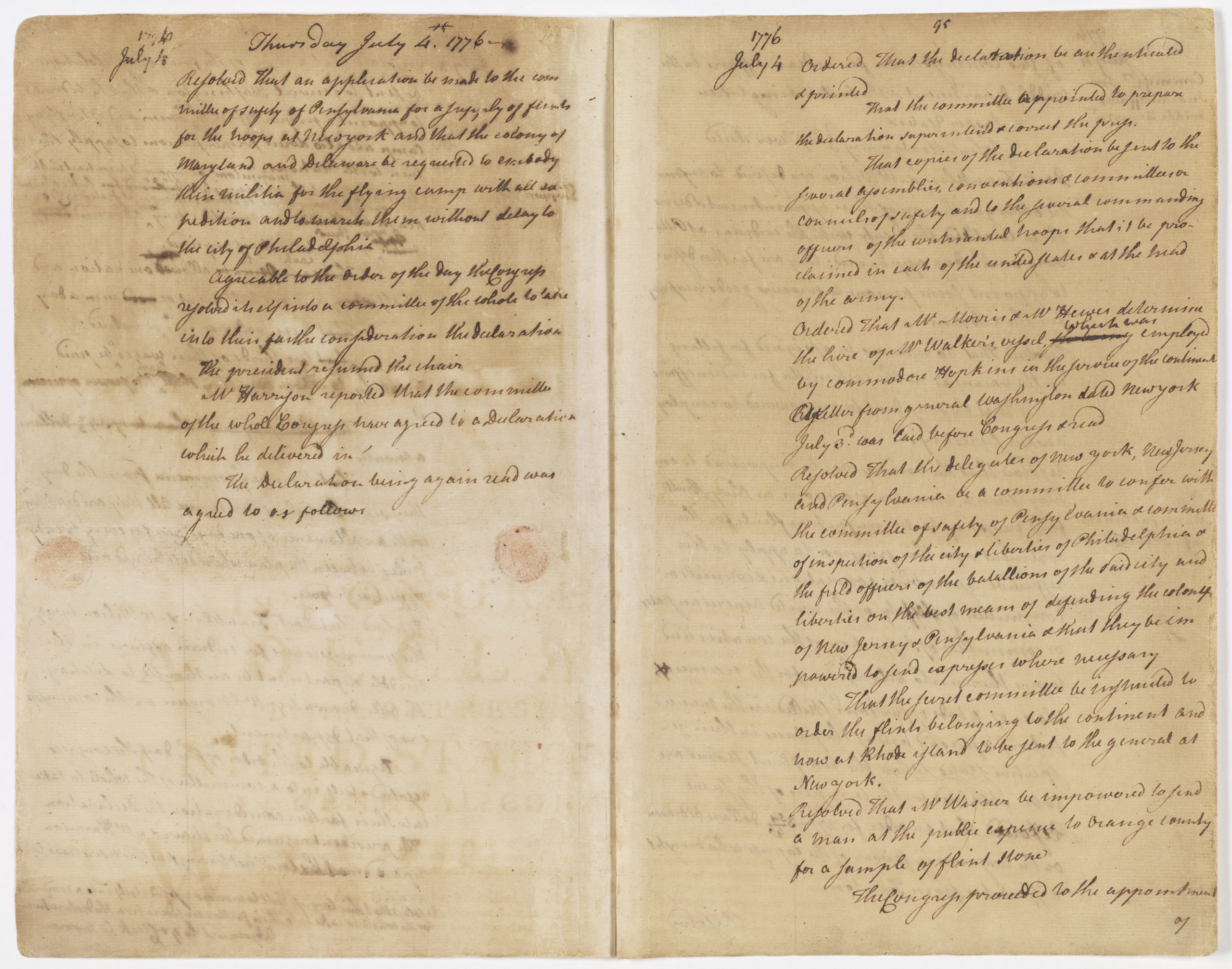 Preserving the Dunlap Broadside of the Declaration of Independence ...