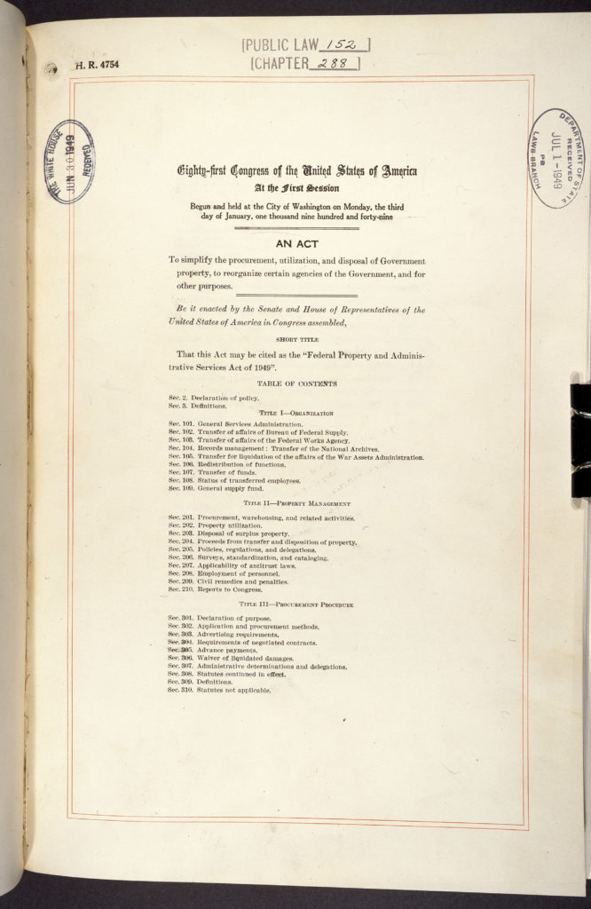 How the National Archives Became NARS – Pieces of History